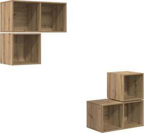 Sestava TV skříněk 4 ks Artisanový dub Kompozitní dřevo 3393290