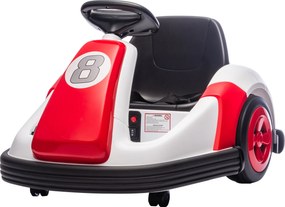 AIYAPLAY dětský autíčko na baterie 6V, 360° otáčení, elektrické dětské autíčko s dvojitým motorem, hudbou a klaksonem