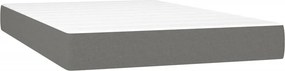 Box spring postel s matrací a LED tmavě šedá 120x190 cm textil 3270054