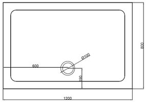 BPS-koupelny Obdélníkový sprchový kout HYD-OK02D 120x80 chrom/transparent + vanička HYD-OSV-ST03C bílá