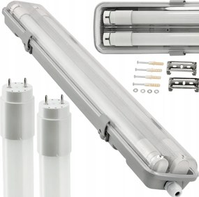 LED hermetické svítidlo 120 cm + 2x zářivkové trubice G13 PREMIUM 4860lm STRONG