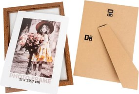FANDY Dřevěný fotorámeček Bevel 21x29,7 3 tmavě hnědý