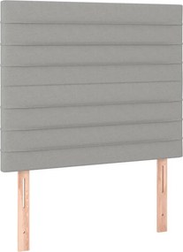 Box spring postel s matrací světle šedá 90x190 cm textil 3137197