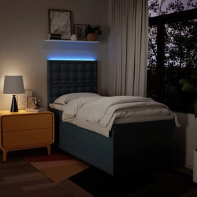 Box spring postel s matrací modrá 80x200 cm textil 3292635