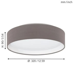 Eglo 31593 LED stropní svítidlo PASTERI LED/11W/230V
