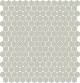 Hisbalit Skleněná mozaika šedá Mozaika 306A SATINATO hexagony 2,3x2,6 (33,33x33,33) cm - HEX306ALH