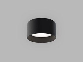 Led2 Přisazené stropní LED svítidlo ZETA ON, S ⌀ 12 cm Barva: Černá, Stmívání, řízení: DALI/PUSH