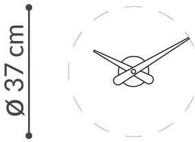 Designové nástěnné hodiny Nomon Axioma Inox small 37cm