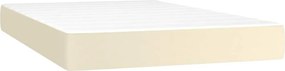 Box spring postel s matrací krémová 120x200 cm umělá kůže 3144251