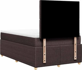 Box spring postel s matrací tmavě hnědá 120x200 cm textil 3292040