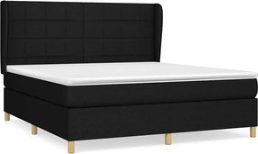 Box spring postel s matrací černá 160x200 cm textil 3128535