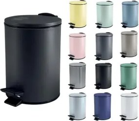 Spirella ADELAR pedálový odpadkový koš 5 L matná černá / ocel