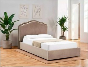 Postel Jasmine Velvet 160 x 200 cm, béžová