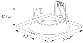 Lucide 09924/01/31-Koupelnové podhledové svítidlo ZIVA 1xGU10/50W/230V IP44 bílá