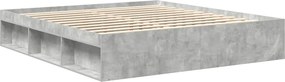 Rám postele betonově šedý 200 x 200 cm 3203890