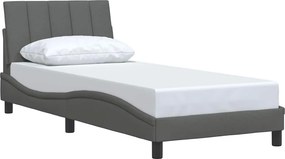 Rám postele bez matrace Hanko tmavě šedá 90 x 190 cm textil 3310357