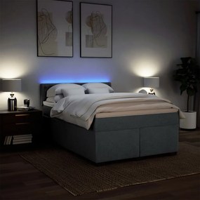 Box spring postel s matrací tmavě šedá 160x200 cm textil 3288247