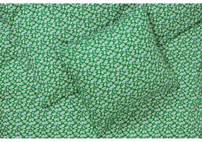 Zelené povlečení na jednolůžko z bavlněného saténu 140x200 cm Pleasantly – JUNA