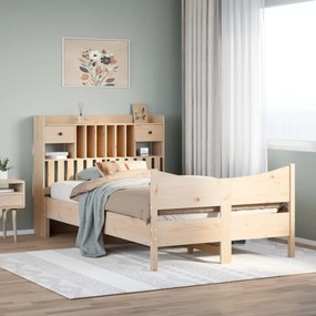 Postel bez matrace 135 x 190 cm masivní borovice 3323392