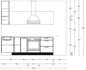 Sestava kuchyně České Budějovice-Lara/Maty-vystavený kus