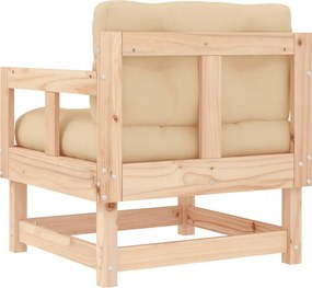 vidaXL Zahradní židle s poduškami 2 ks impregnovaná borovice [825443] Barva: Přírodní douglaska