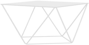 OnaDnes -20% Nordic Design Bílý kovový konferenční stolek Deryl 80 x 80 cm