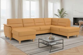 XXXLutz SEDACÍ SOUPRAVA, textil, kůže, curry žlutá Sit & More - Sedací soupravy - 00014403325P