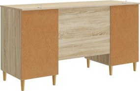 Stůl s policí Dub sonoma 142,5 x 50 x 75 cm Kompozitní dřevo 3414596
