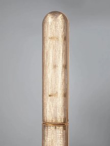 Kovová LED stojací lampa v mosazné barvě se skleněným stínidlem (výška 165,5 cm) Gloree – Nova Luce