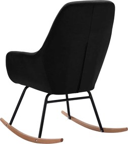 Houpací křeslo černé textil 289543