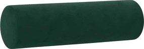 3místná pohovka s polštáři tmavě zelená 180 cm samet 3200893