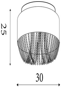 Searchlight 62617-3CC - Stropní svítidlo BELLANO 1xG9/7W/230V pr. 30 cm bílá