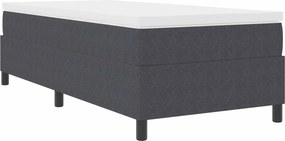 Rám platformy Tmavě šedá 90 x 190 cm Žebrovaná látka 3337383