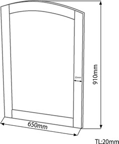 Sapho Retro 735241 zrcadlo 65 x 91 cm buk
