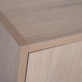 HOMCOM Dřevěná Knihovna, Víceúčelový Skříň s 3 Policemi, 4 Přihrádkami a 2 Dveřmi, 61,5x29,5x80cm