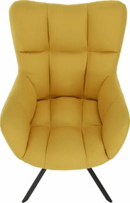 Designové otočné křeslo, žlutá/černá, KOMODO