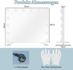 Costway Hollywood Makeup Mirror s osvětlením a Smart Touch Control Desk Mirror