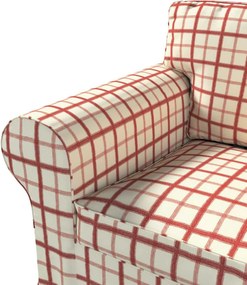 Potah na křeslo IKEA Ektorp barva červená látka vzorované