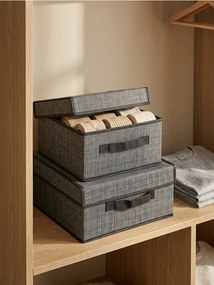 Sinsay - Skládací úložné boxy s uchyty 2 pack - šedá