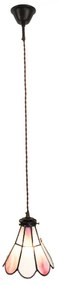 Závěsná lampa Tiffany FlowerArc pink – 18x15x115 cm