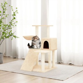 Škrabadlo pro kočky se sisalovými sloupky krémové 82 cm 171660