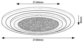 Rabalux 71316 -LED Stm. str. svítidlo TANELI 56W/230V 3000/4000/6000K černá + DO