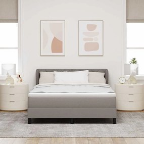 Postel s boxspringem s čelo Taupe 160 x 200 cm textil 3340098