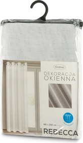 ZÁCLONA NA KROUŽCÍCH REBECCA 140X250 CM BÍLÁ