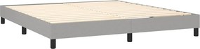 Box spring postel s matrací světle šedá 160 x 200 cm textil 3129721