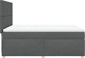 Box spring postel s matrací tmavě šedá 140x200 cm textil 3291297