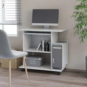 vidaXL Počítačový stůl 80 x 50 x 75 cm dřevotříska [802898] Barva: Bílá