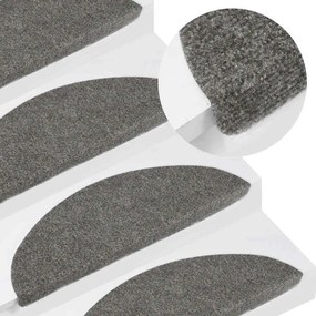 vidaXL Samolepicí nášlapy na schody 15 ks 56x17x3 cm [136390] Barva: Šedá