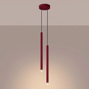 Sollux Lighting Závěsné svítidlo PASTELO 2 bordó