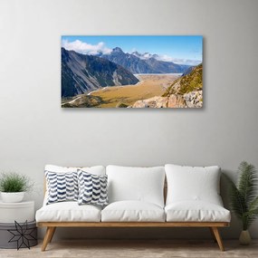 Obraz na plátně Hory Údolí Krajina 140x70 cm